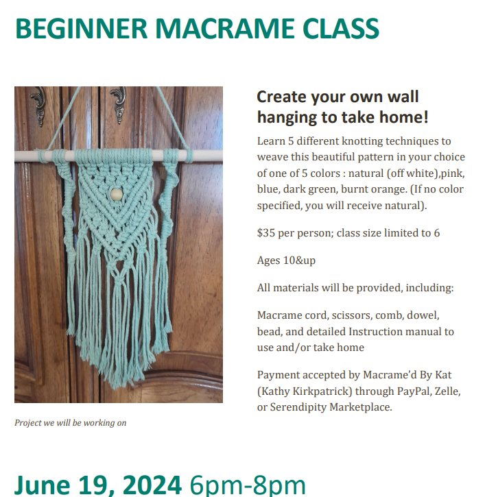 Classes/Events - SERENDIPITY MARKETPLACE